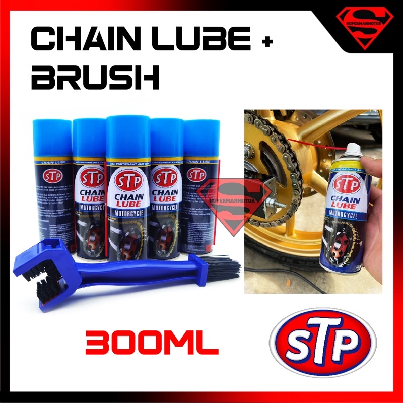 CHAINLUBE CHAIN LUBE STP 300 ML / CHAIN BRUSH SPRAY RANTAI MINYAK BERUS ...