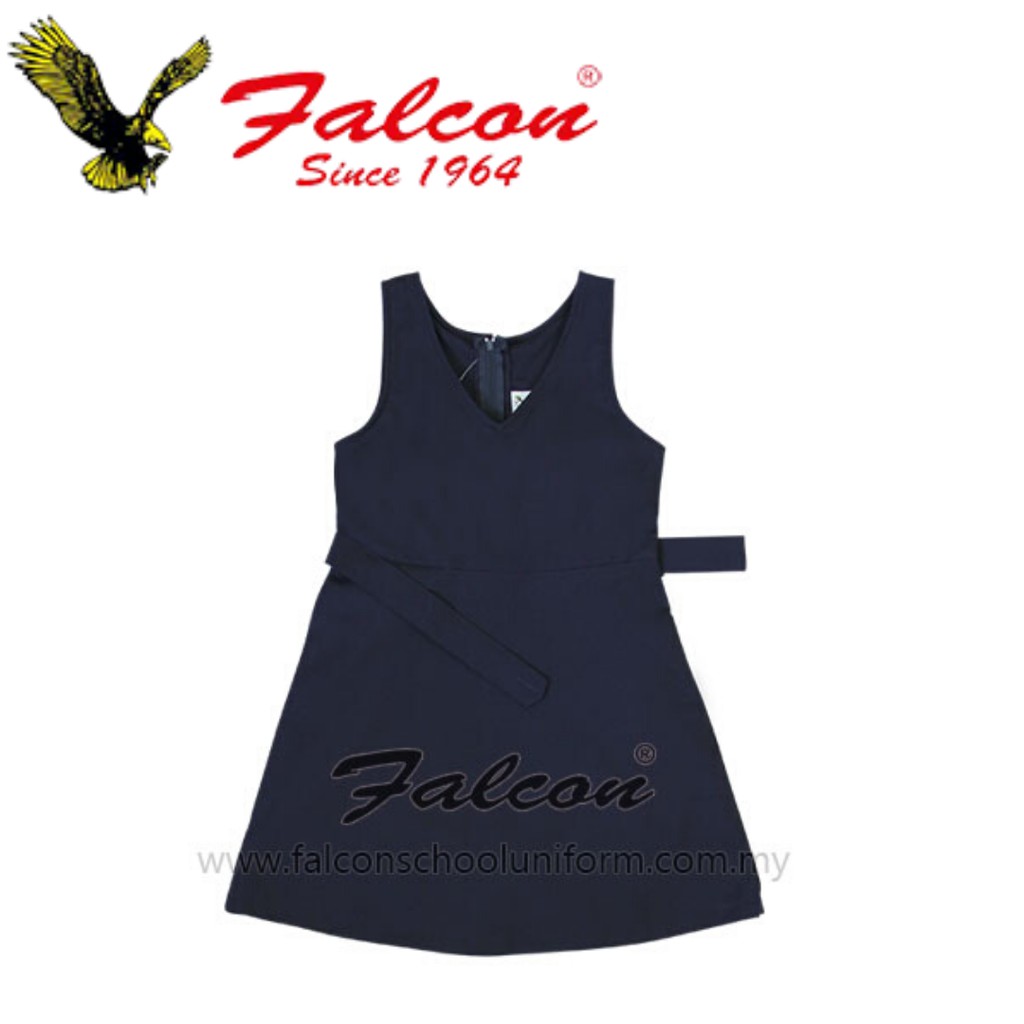 Falcon Primary School Pinafore Slim (Back Zip) S100 / 小学女生深蓝色校裙 ...