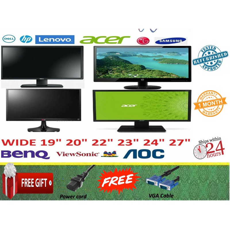 DELL , HP , LG, Samsung , LENOVO , Acer , Viewsonic , LED / LCD 27 ~ 24 ...