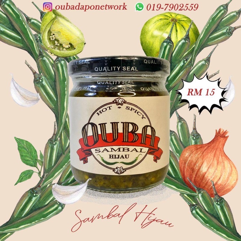 OUBA Sambal Hijau | READY STOCK (HALAL & PREMIUM) | Shopee Malaysia