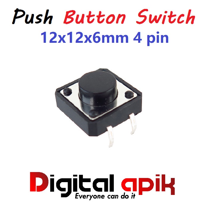 TOMBOL Push Button Switch 12x12 mm Button Switch 12x12x6mm 12x12mm ...