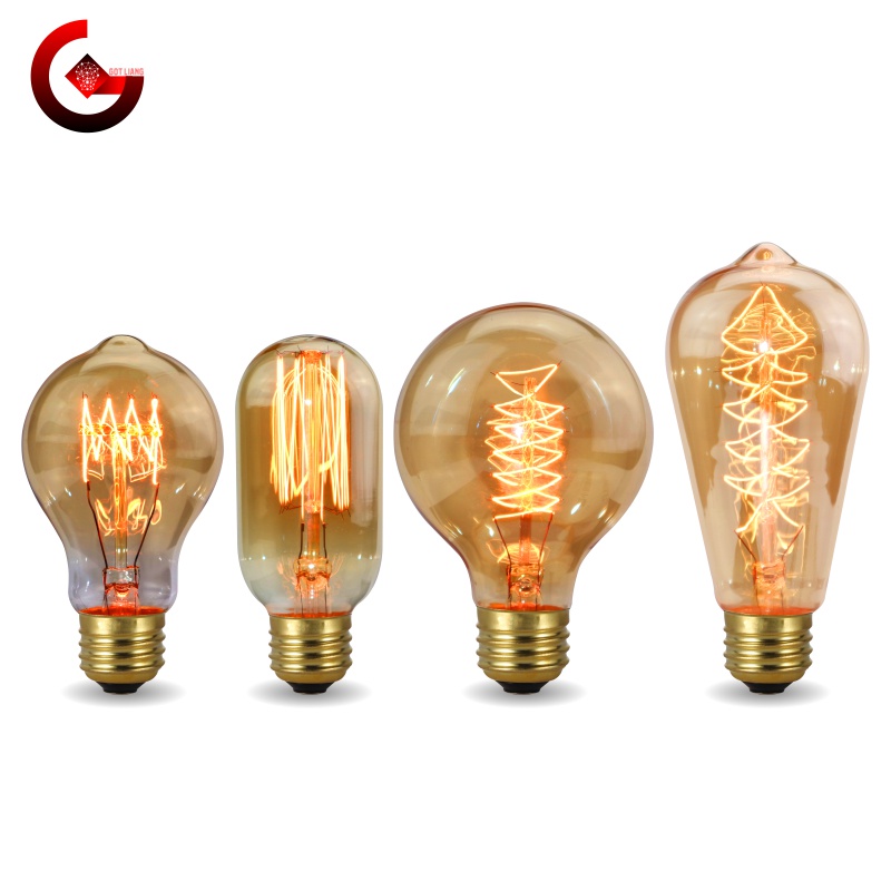 Got Liang Retro Edison Bulb E27 220V 40W Light Bulb A60 ST58 ST64 T10 ...