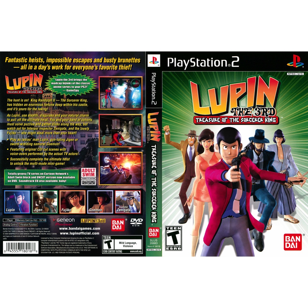 Lupin The 3RD Treasure Of The Sorcerer King (CD Games PS2) | Shopee ...