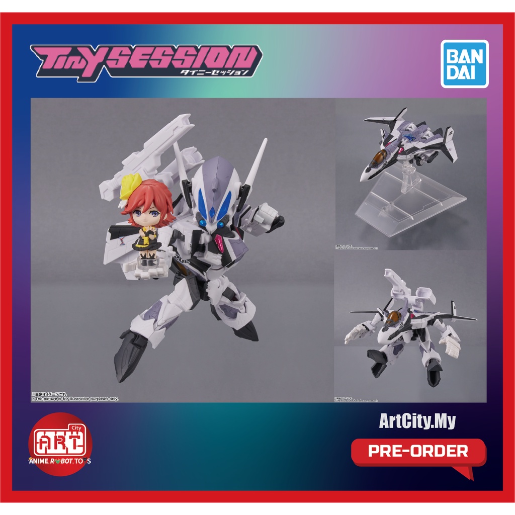 (READY STOCK) Bandai - Tiny Session Macross - VF-31F Siegfried - Messer Use with Kaname - VF31F ...