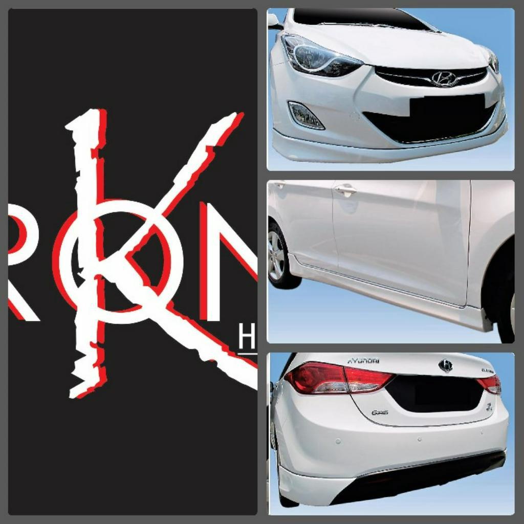 Hyundai Elantra 5th Generation 2011 MD Tuix Skirting Body Kit PU Ready ...