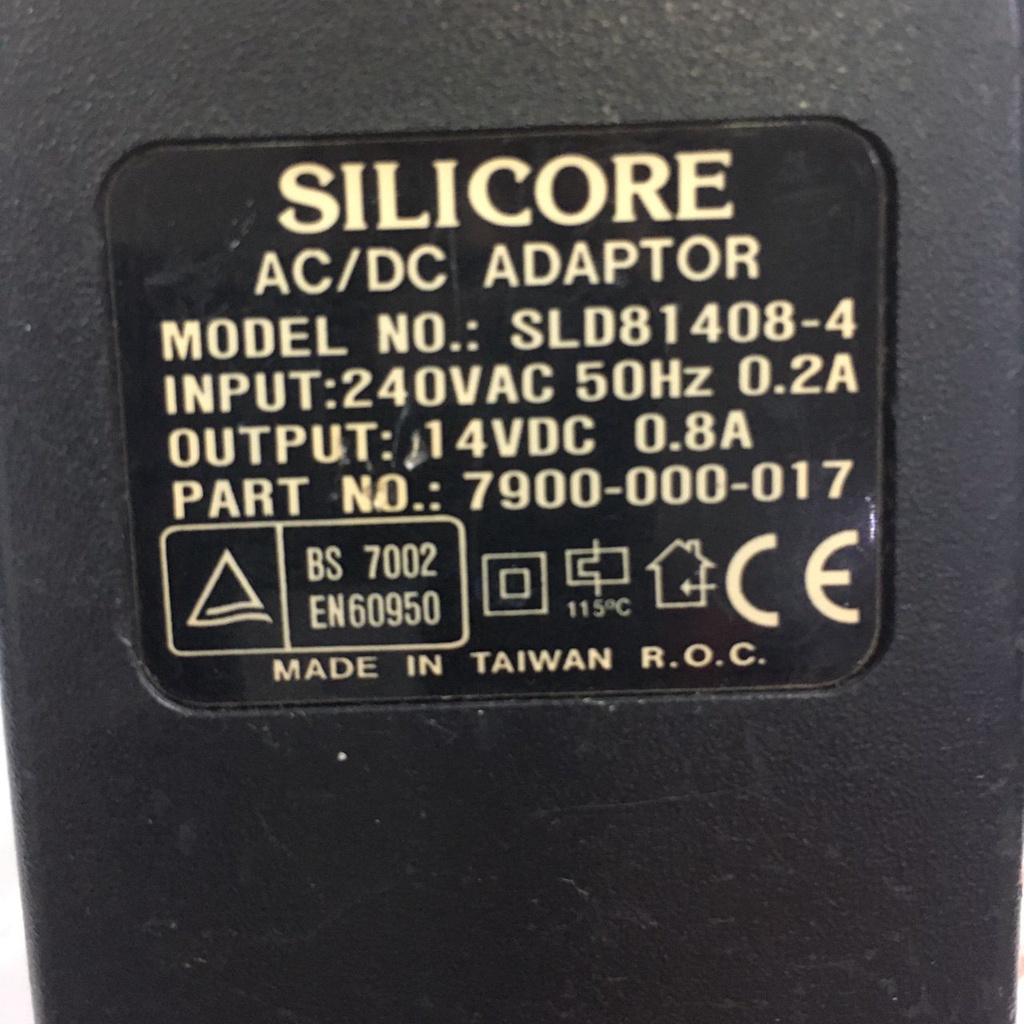 SILICORE AC / DC ADAPTOR MODEL NO: SLD81408-4 INPUT: 240VAC 50 HZ 0.2A | Shopee Malaysia