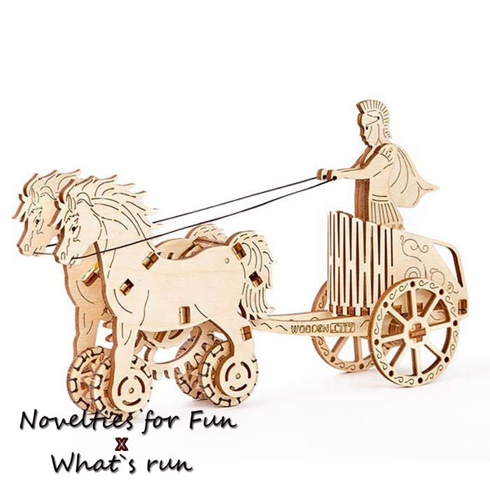 WOODEN.CITY Roman Empire chariot Demon Warrior Carriage Arena War Horse ...