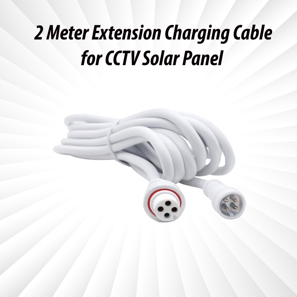 4 Pin Extension Charging Power Cable For CCTV Camera Solar Panel - 2 ...