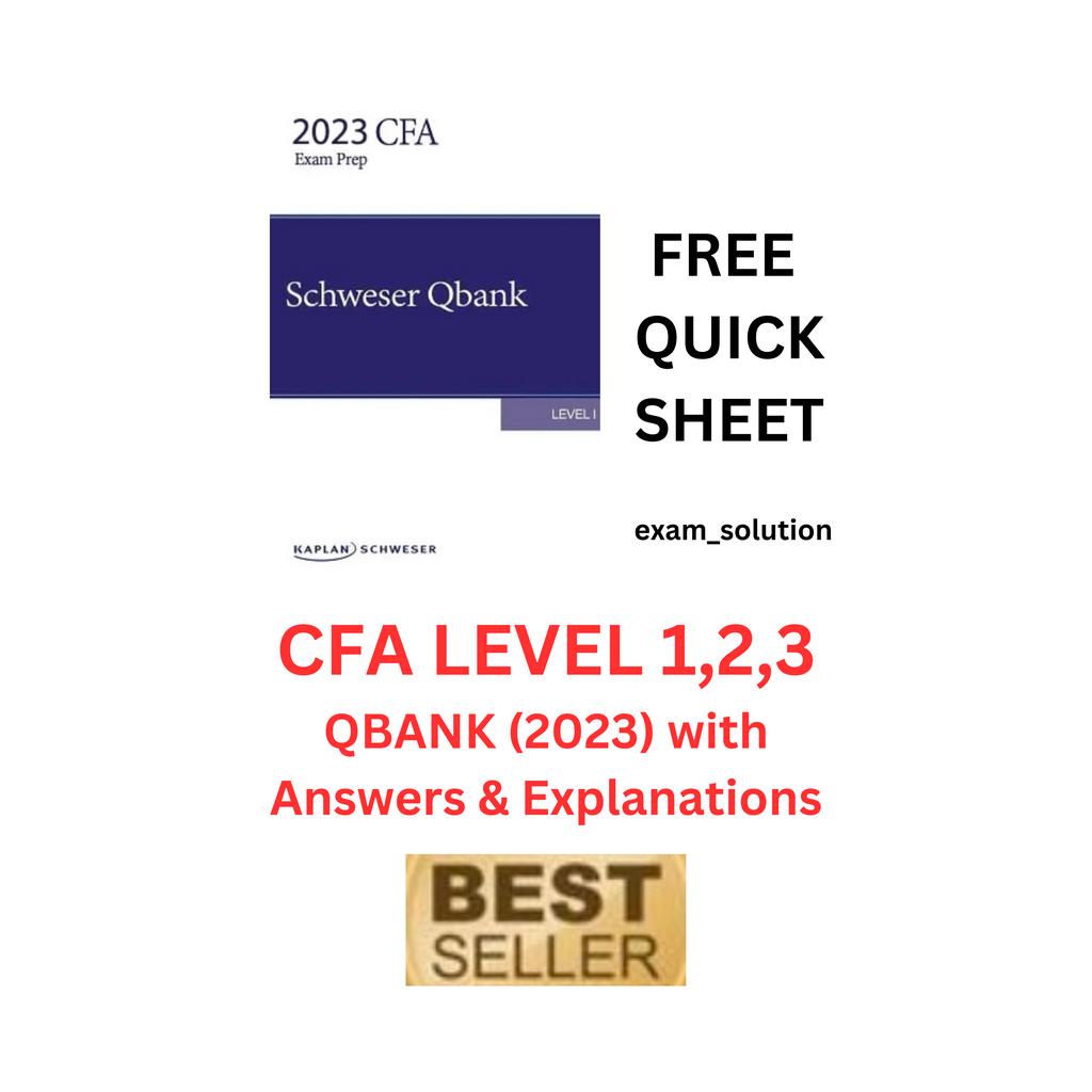 CFA LEVEL 1 2 3 QBANK 2023 latest versions | Shopee Malaysia