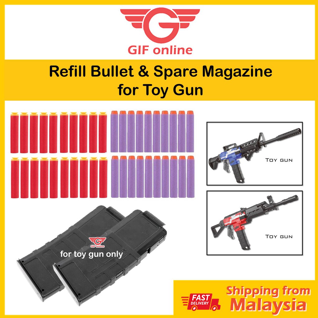 🔥Ready Stock🔥 Soft Bullet And Spare Magazine For Toy Gun Refill Round ...