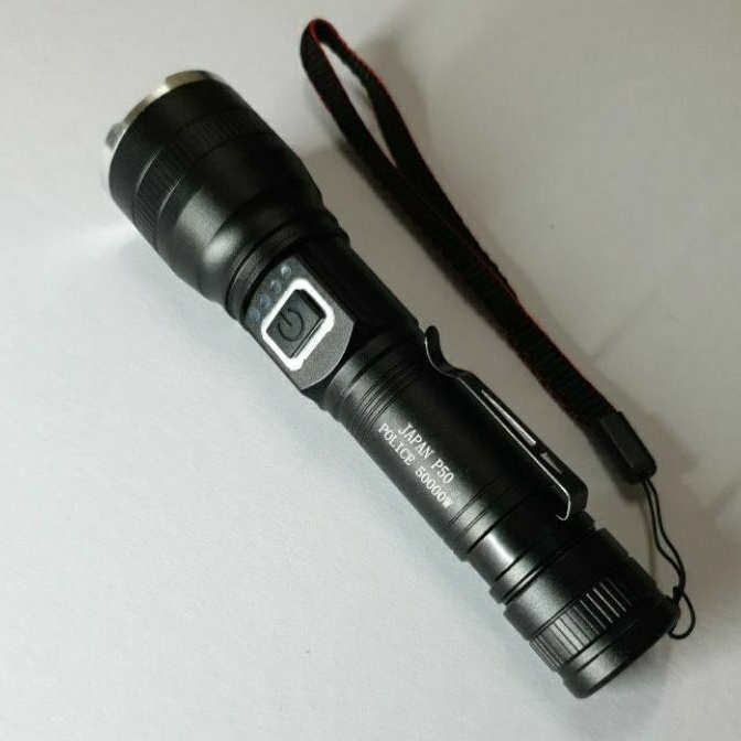 Torchlight Police 50000W Japan P50 (A) 3 light modes Zoom in 200m ...