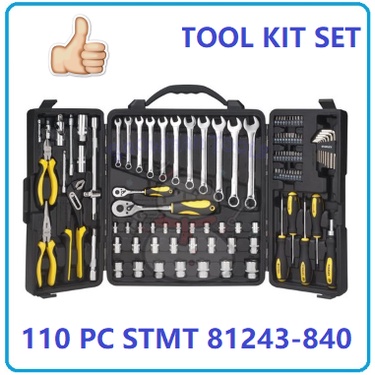 110 PCS MULTI-TOOL SET WITH BRIEFCASE 81-243 Stanley TOOL KIT SET ...