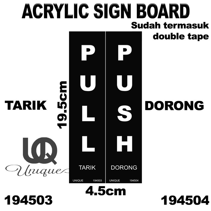 Acrylic Push Door Sign Board - Acrylic Push Pull Sign Board | Shopee ...