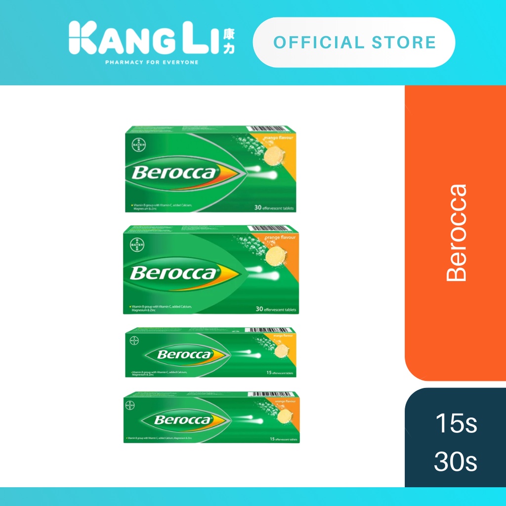 Bayer Berocca Effervescent Tablets 15s (EXP: 10/2023) / 30s (EXP: 6/ ...