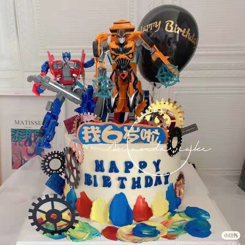 Gear Topper/Bumble Bee/Transformers Optimus Prime-Cake Decoration ...