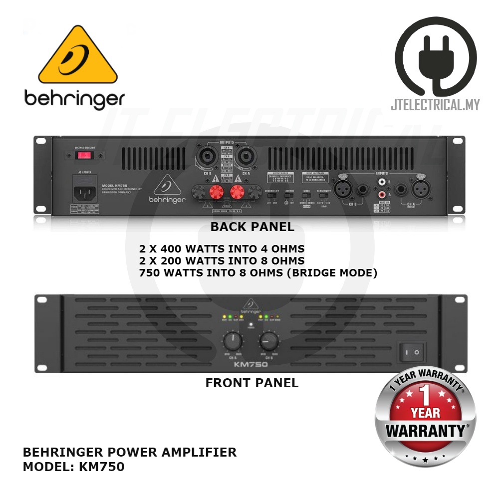 Behringer KM750 Stereo 750Watt Power Amplifier | Shopee Malaysia