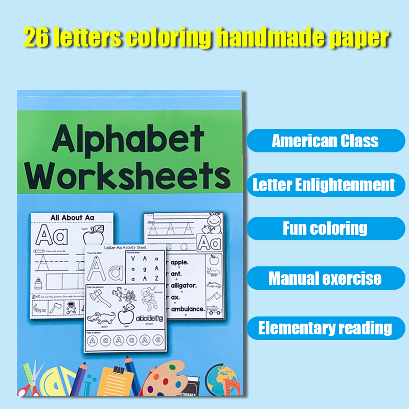 ABC 26 Alphabet Letter Worksheets Children Early Learning English ...