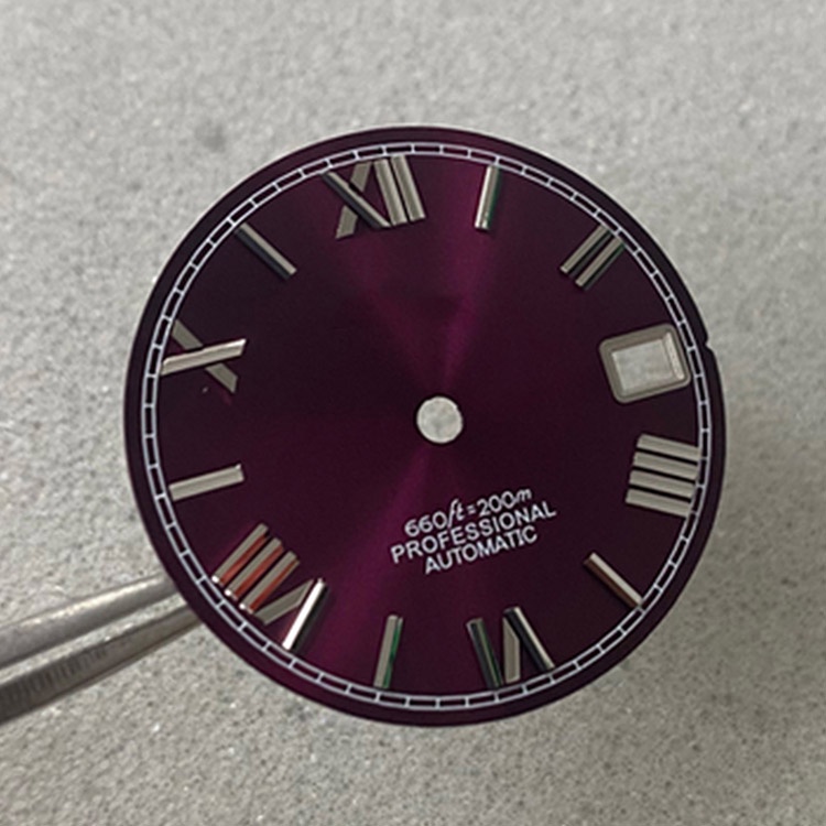 28.5MM Sunray Watch Dial No Luminous Nail Modified Dial for NH35/NH36 ...