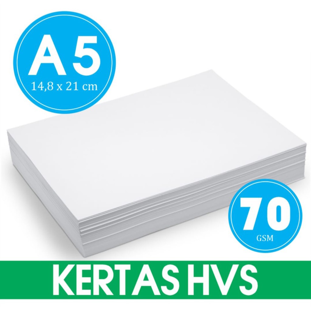 (500 SHEETS) HVS A5 70 GSM PAPER / A5 RESI PAPER | Shopee Malaysia