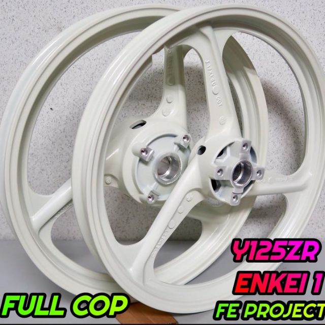 🔥Quality AA 🔥ENKEI 1 Y125ZR Sport Rim (FULL COP) Matt Black/Putih Susu ...
