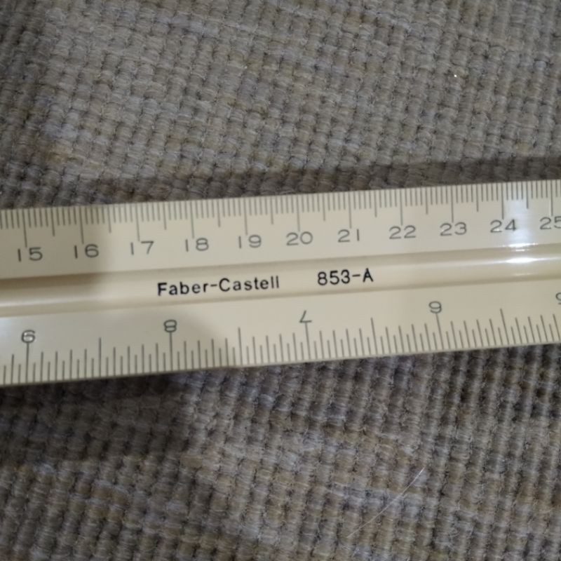 SCALE RULER Faber Castell Technical Triangular Triangle Reduction Scale ...