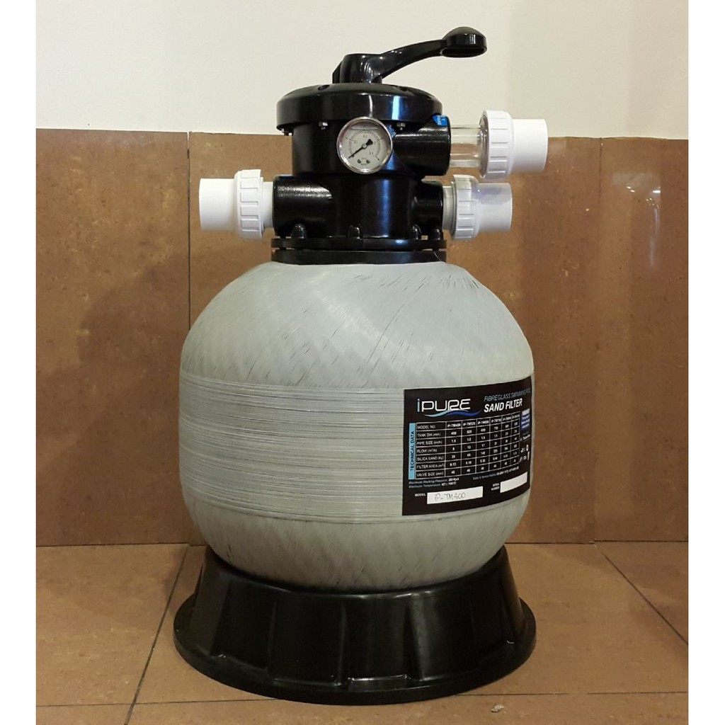IPURE iP-TM400 Fibreglass Swimming Pool Sand Filter 400mm with Sands ... IPURE iP-TM400 Fibreglass Swimming Pool Sand Filter 400mm with Sands ...