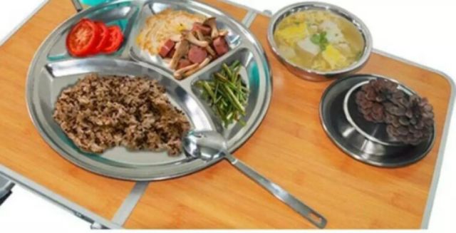 35cm Roti Canai Tray 4 Compartment Platter Divided Serving Food Lunch ...