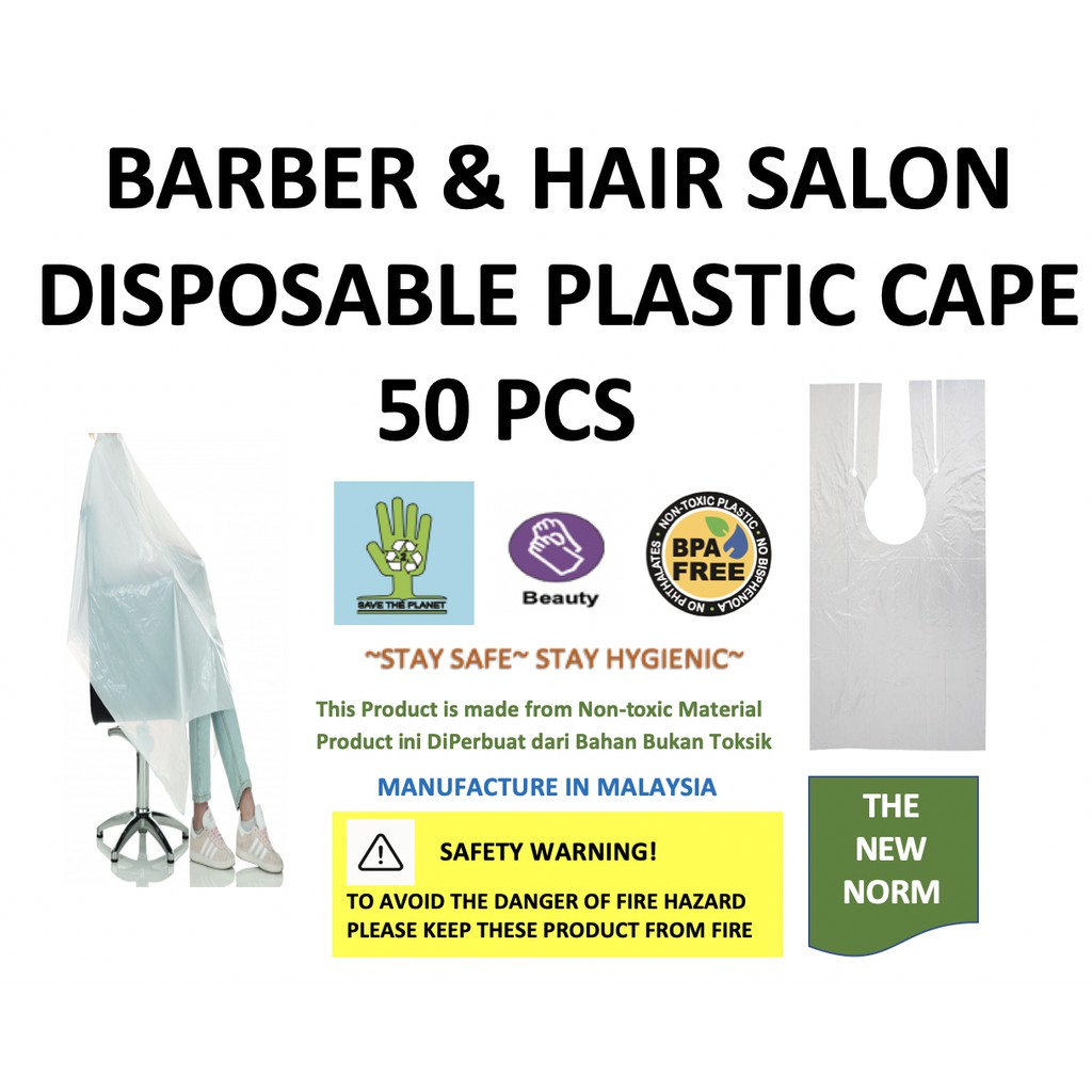 50pcs Disposable Barber/Salon Plastic With Neck Cut-out - IN ROLL ...
