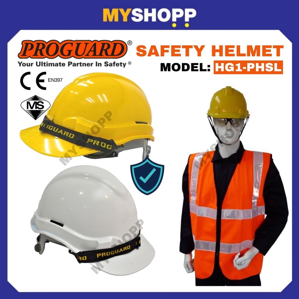 [ Ready Stock ] - PROGUARD Safety Helmet | SIRIM CERTIFIED | Yellow ...
