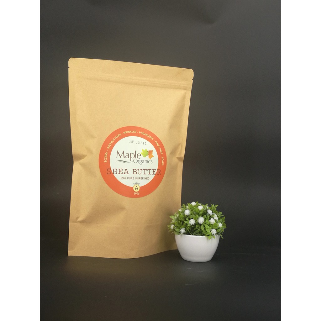 Maple Organics 100% Pure Raw Unrefined Shea Butter 500g (Skincare ...
