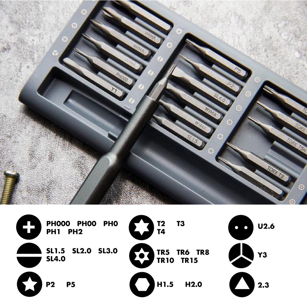 Xiaomi Mijia 24 in 1 Precision Screwdriver Set Multi-purpose Precision ...