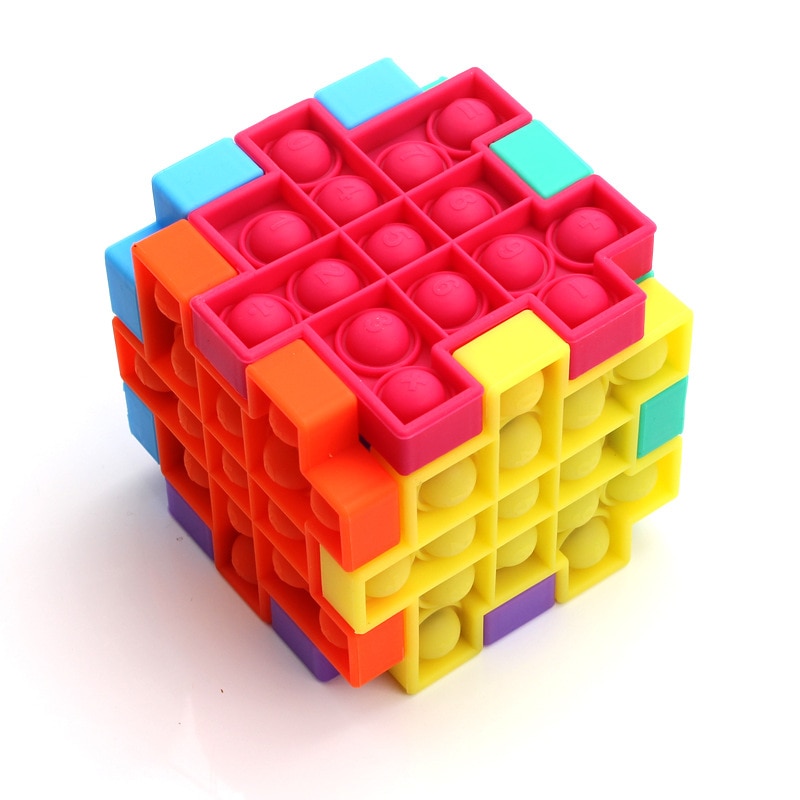 Fidget Pop it Cube Model Bubble Antistress Toy Adult Sensory Silicone ...