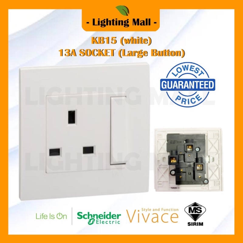 SCHNEIDER CLIPSAL VIVACE 13A/15A/1GANG 20A/1GANG BELL/1GANG/2GANG 250V ...