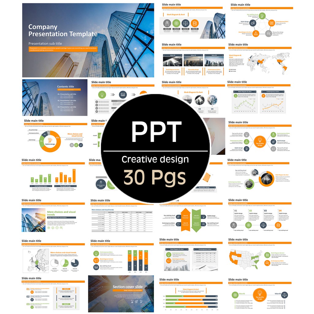 Power Point Layout Template Bundle Pack / Corporate / Presentation ...