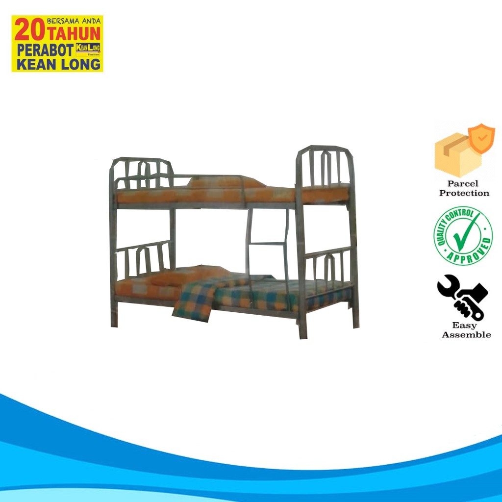 KLSB Katil Besi 2 Tingkat / Bingkai Katil / Metal Double Decker Bed ...
