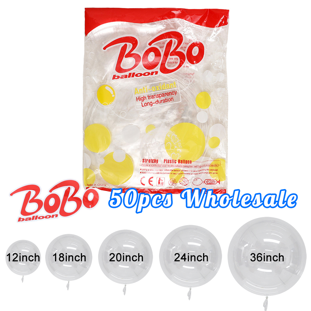 Wholesale 50Pcs Bobo Balloons High Transparent 12''18''20''24''36 ...