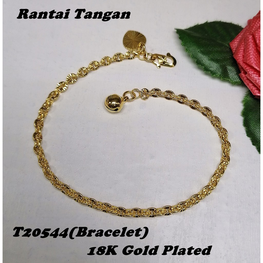 18K Gold Plated Korea Bracelet(Rantai Tangan) | Shopee Malaysia