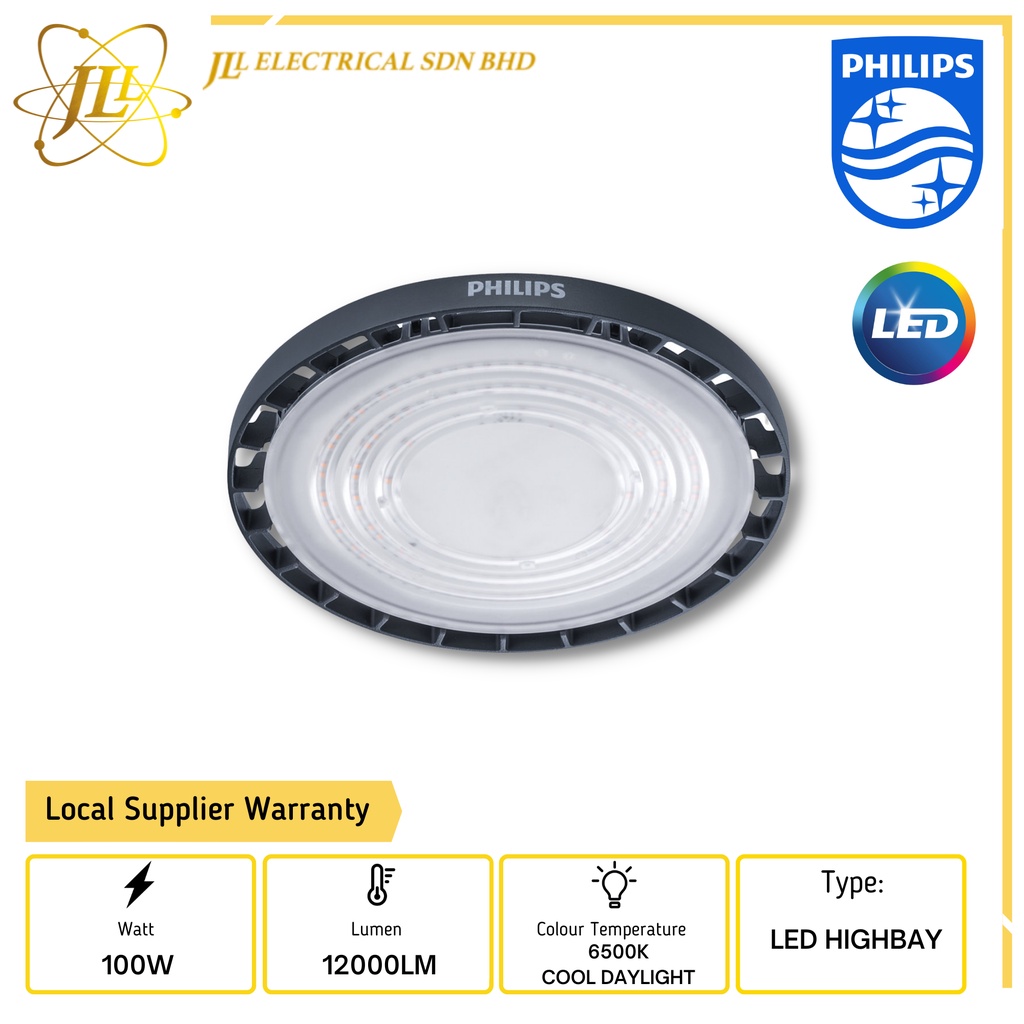 PHILIPS BY239P LED120/CW PSU 100W 12000LM 220-240V IP65 LED HIGHBAY ...