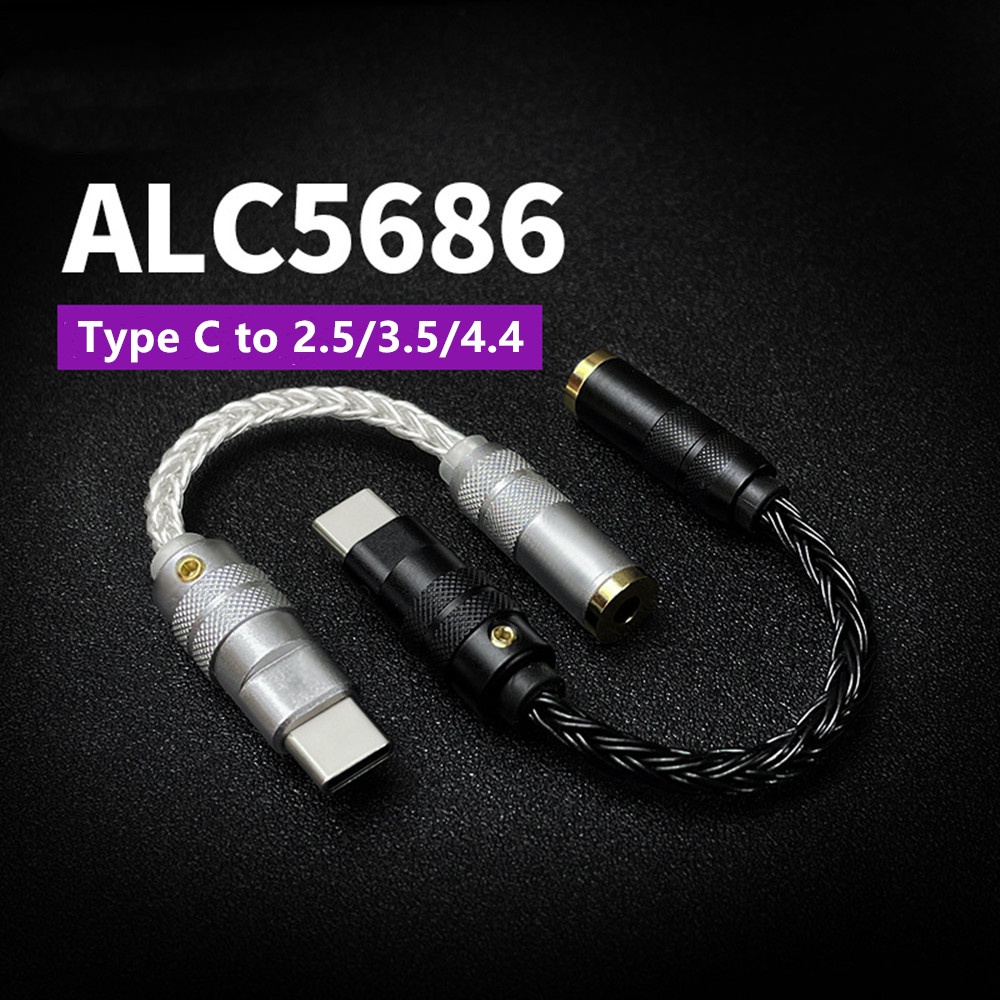 RealTek ALC5686 USB Type C Earbuds DAC Headphone Amp Audio Decoding DAC Cable For Android ...