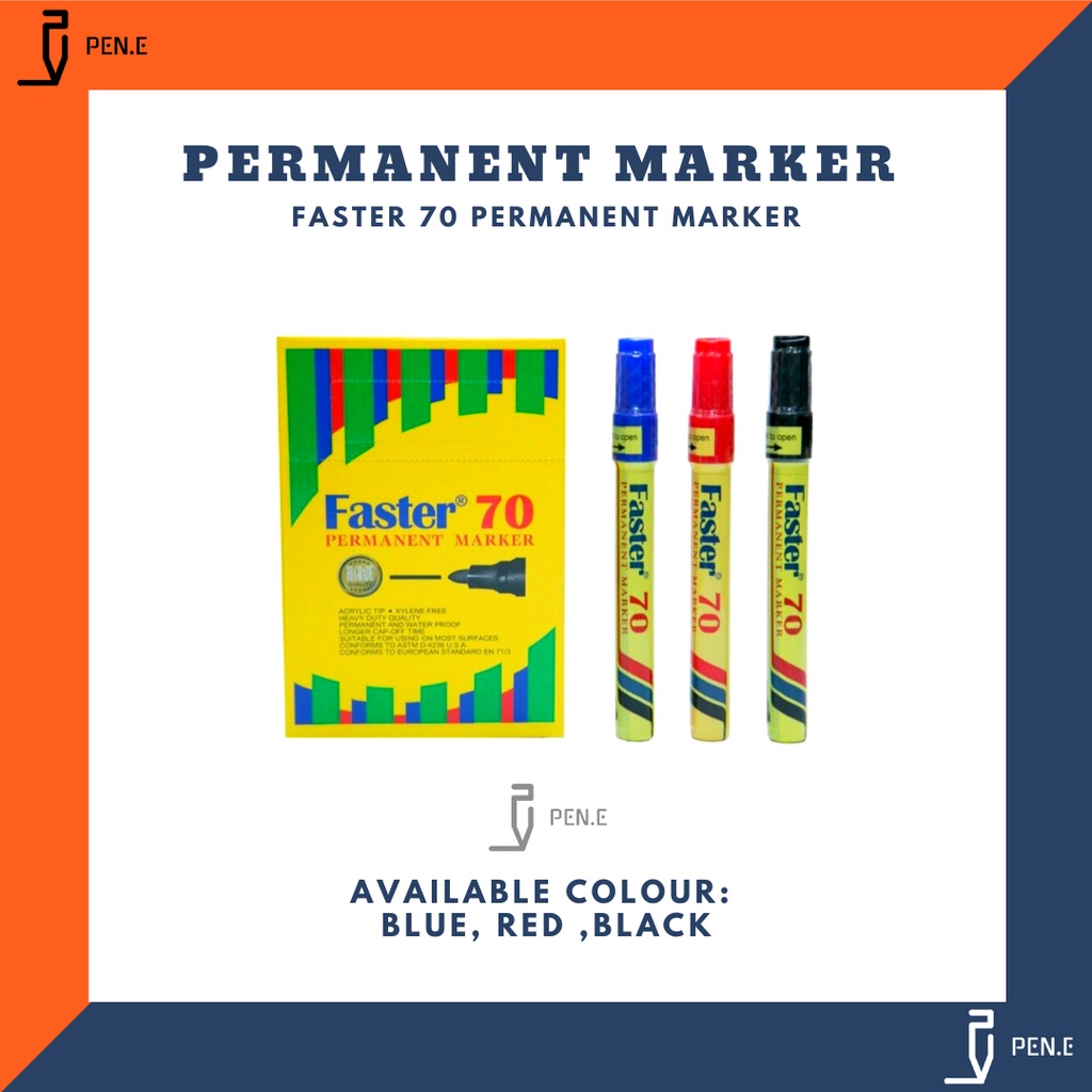 Faster 70 Permanent Marker Dakwat | Shopee Malaysia