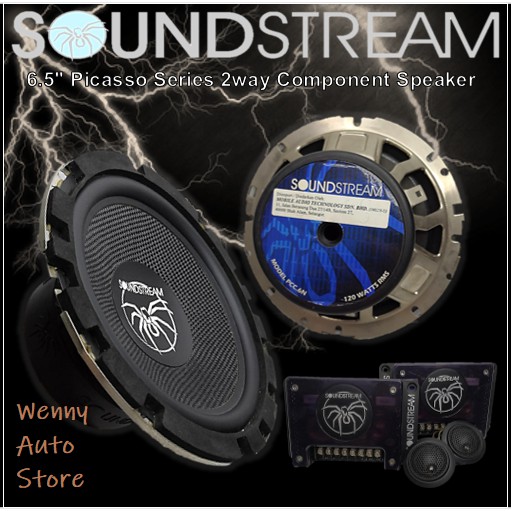 ORIGINAL SOUNDSTREAM PICASSO SERIES 6.5” 2WAY COMPONENT SPEAKER PCC.6N ...