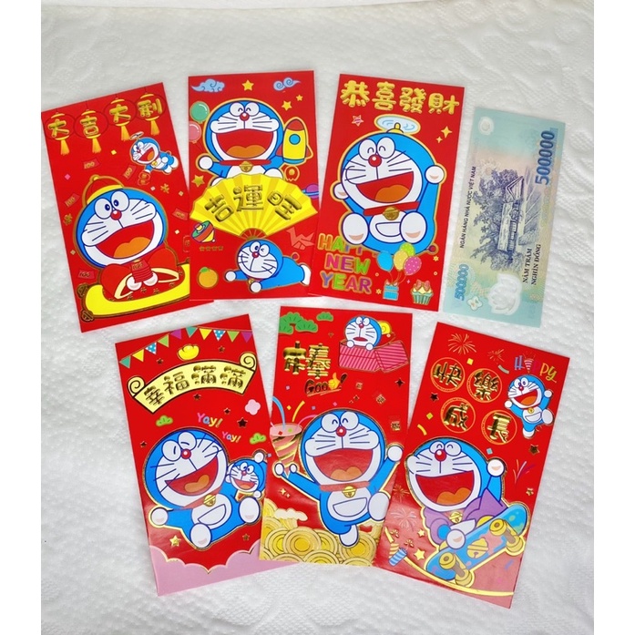 Same price Cartoon red envelopes of doraemon, peppa pig, brown bear ...