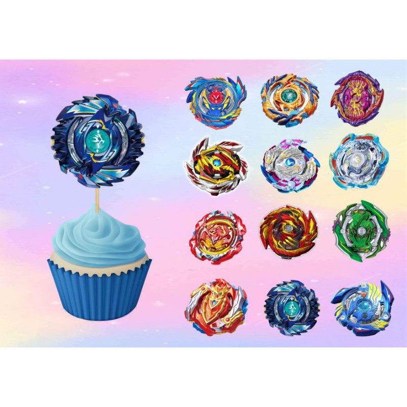 Beyblade Cupcake Topper 12pcs./per pack | Shopee Malaysia