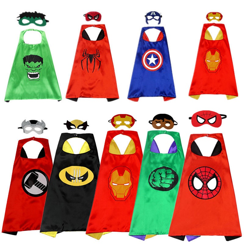 Children Superhero Hulk/Spiderman/Iron Man/Captain America Cloak ...