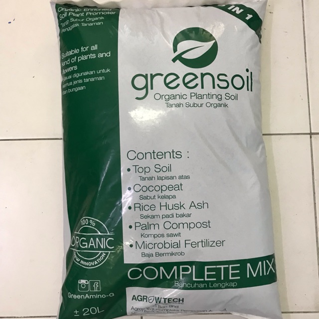 TANAH BAJA ORGANIK 10kg@20Liter TANAH SUBUR TOP SOIL Cocopeat Rice Ash ...