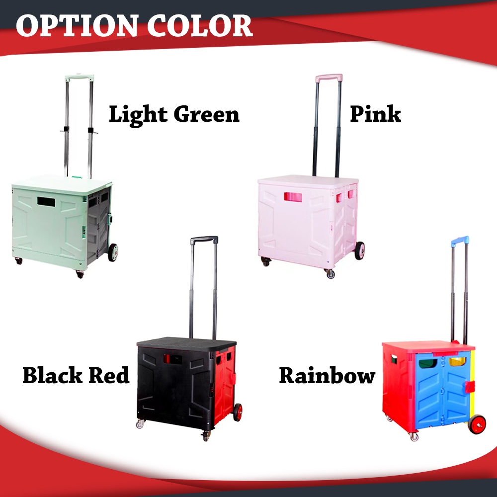 Encora 75L Foldable Shopping Cart Trolley Cart Market Trolley Troli ...