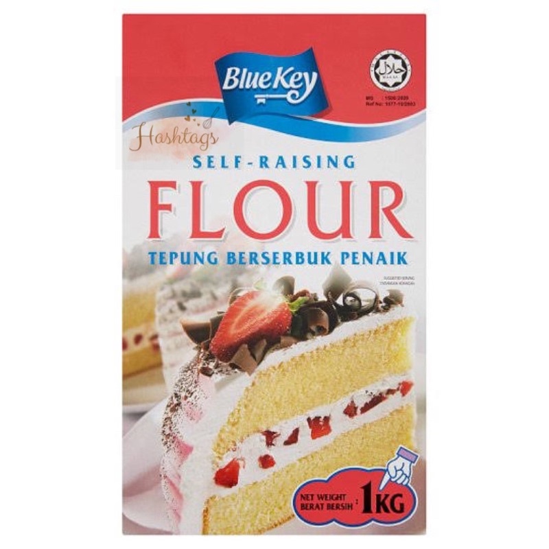 Blue Key Tepung Kek Naik Sendiri 1kg / Self Raising Flour 1kg | Shopee ...