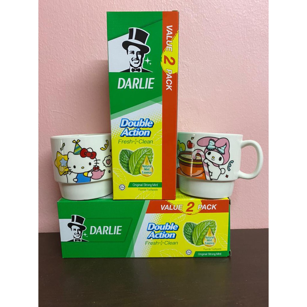 Penjagaan mulut [FOC Darlie Mug] DARLIE Double Action 2 x 225g | Shopee Malaysia