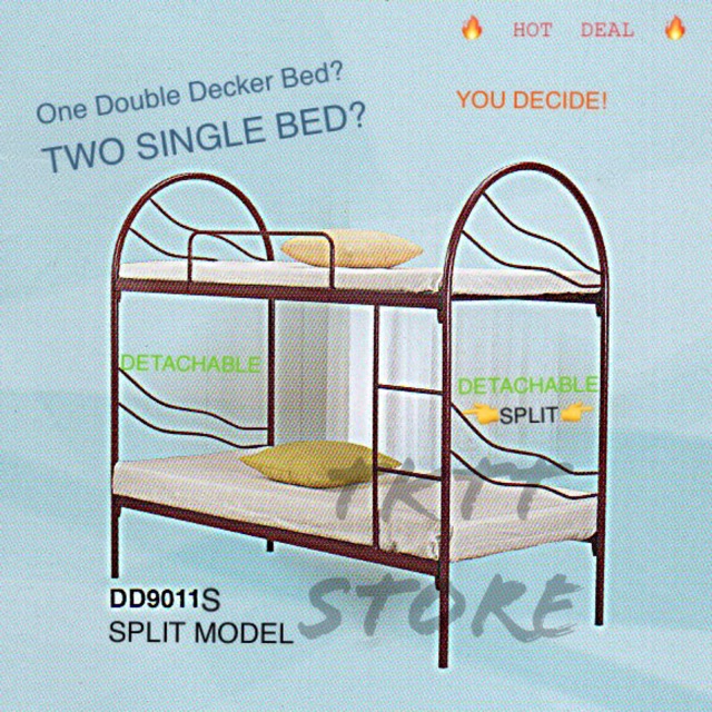 TKTT 3V DD9011NS 2in1 Detachable Heavy Duty Single Double Decker Bed ...