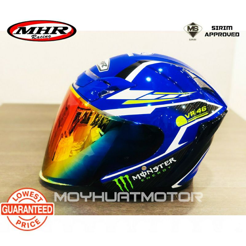 Check out MHR HELMET MOVISTAR VR46 OFF622/YAMAHA/HELMET SIRIM /ORIGINAL ...